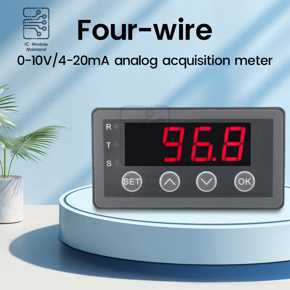 0-10V-0-20mA-2-10V-4-20mA-4-Wire-Analog-Input-Reception-Display-Meter ...