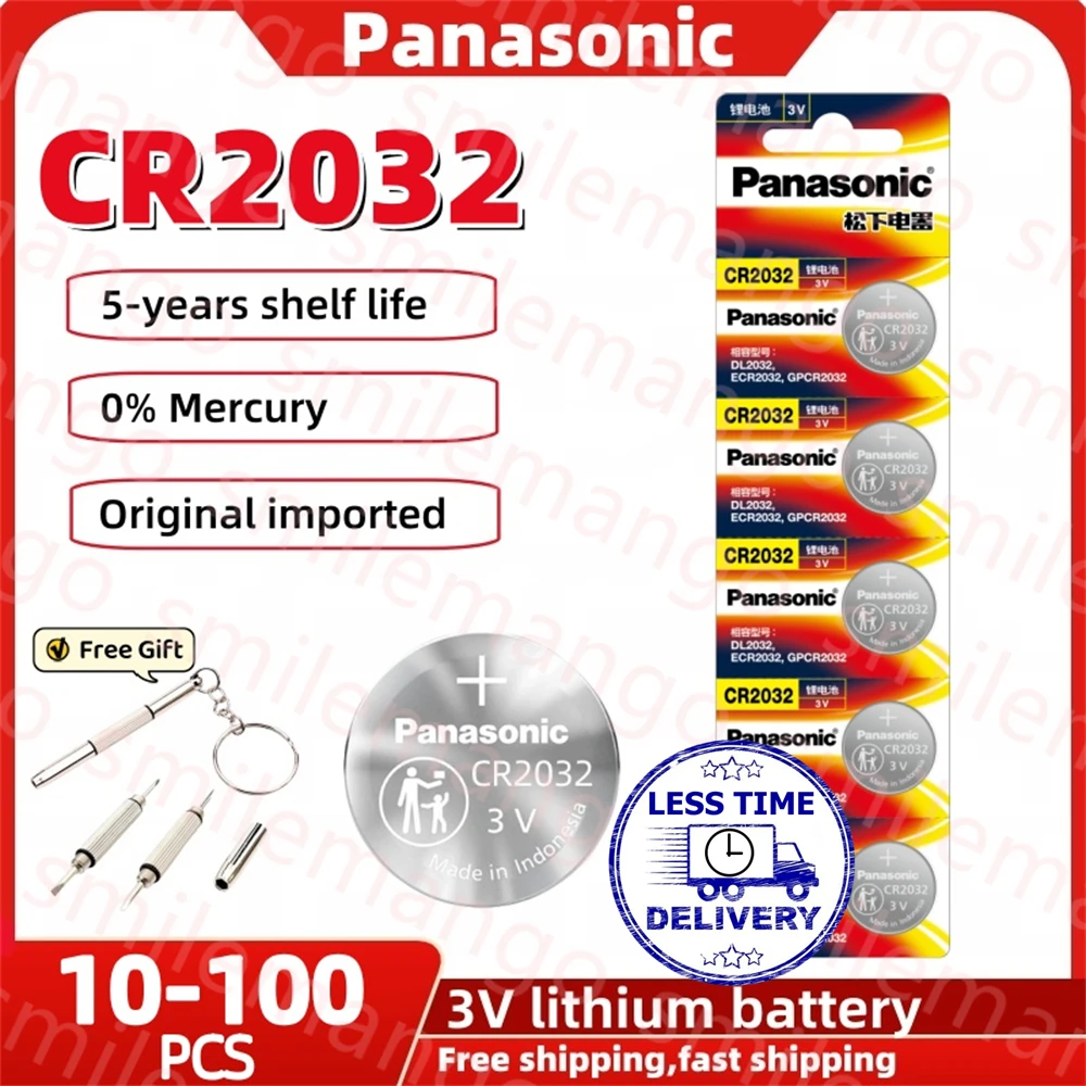 10-100pcs-100-Original-CR2032-battery-3v-Button-Cell-Specialized-car ...