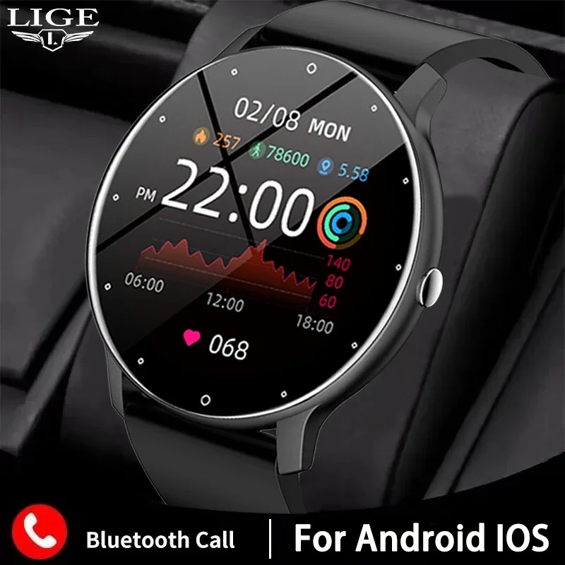 LIGE-2024-Smart-Watch-Men-1-28-Full-Touch-bracciale-Fitness-Tracker-orologi-sportivi-Bluetooth ...