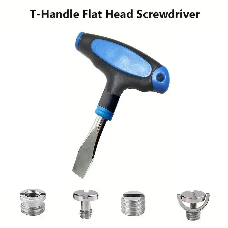 1/4 3/8 Flat Head Screwdriver With T-Handle Grip For Quick Release ...