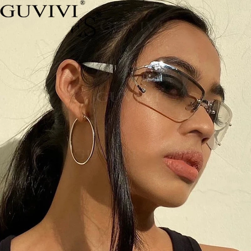 New Y2k Diamond Rimless | Sunglasses Womens | Sunglasses Goggle ...