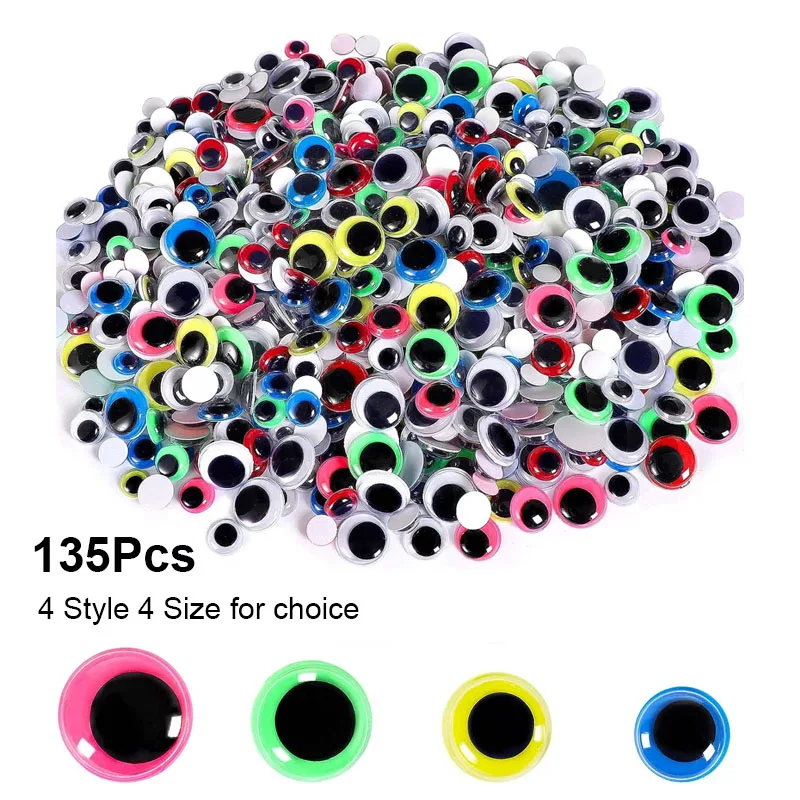 135Pcs-6-15mm-Mini-Wiggle-Eyes-Self-Adhesive-Moving-Googly-Eyes-Jiggle ...