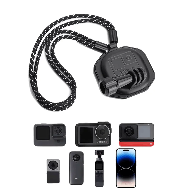 Magnetic Action Camera Neck Mount Chest Body Necklace Lanyard POV Vlog ...