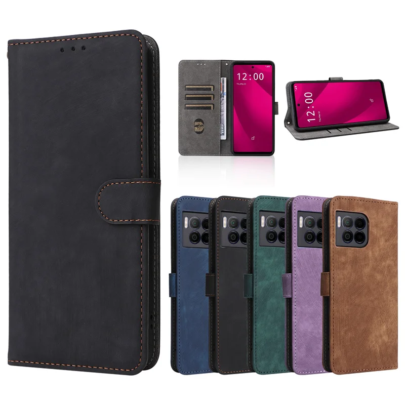 For-T-Mobile-REVVL-7-Pro-5G-Case-stereoscopic-lines-Premium-Leather ...