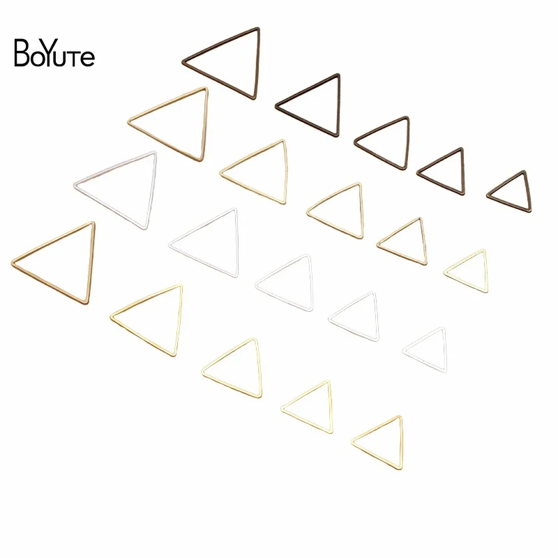 BoYuTe-100-Pieces-Lot-15-17-20-24-29MM-Metal-Brass-Geometric-Triangle ...