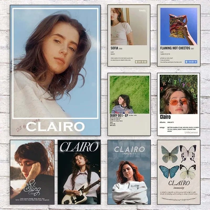 Famous-Singer-Clairo-Posters-and-Prints-Music-Album-Canvas-Painting ...