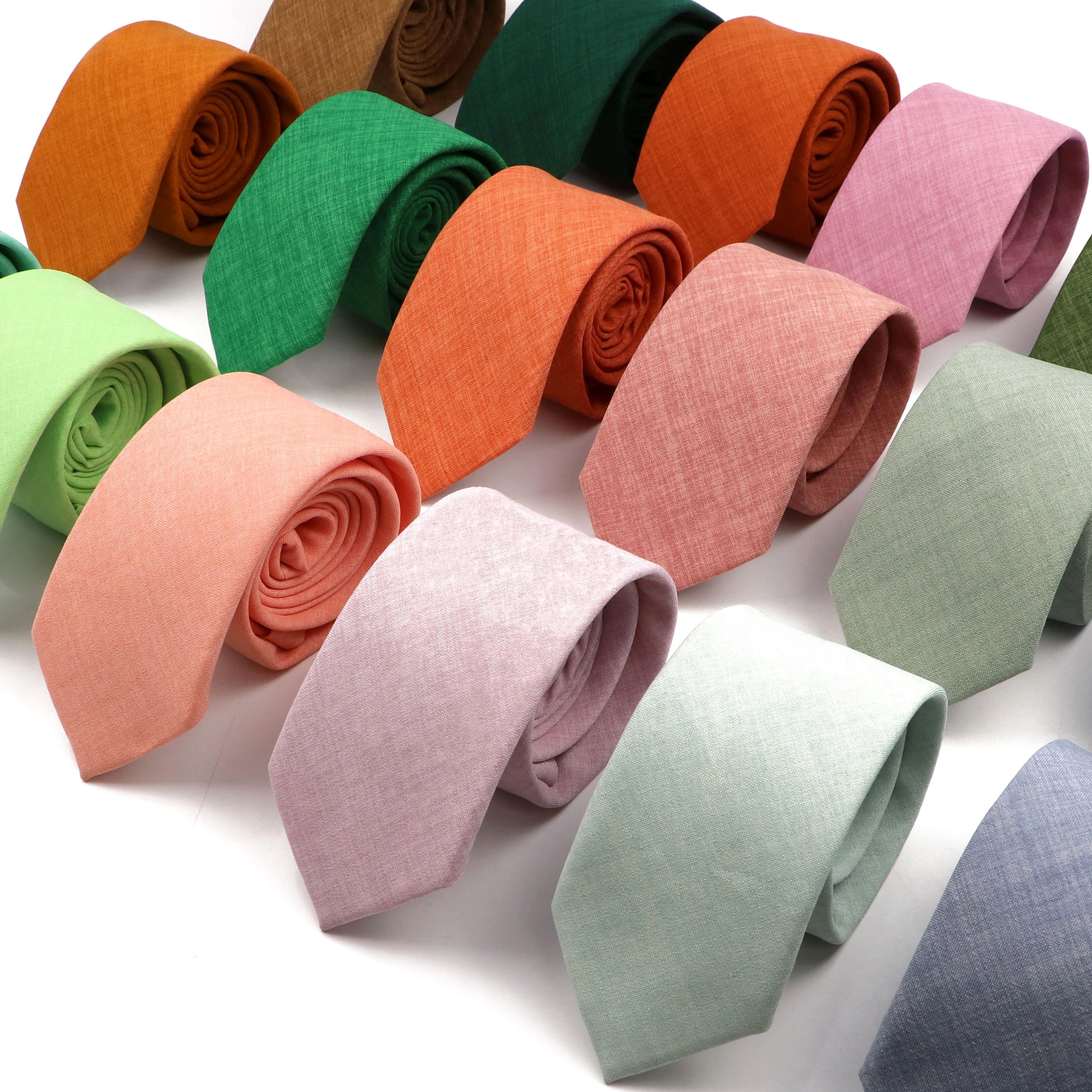 Novelty-New-Solid-Color-Ties-For-Men-100-Cotton-Handmade-High-Quality ...