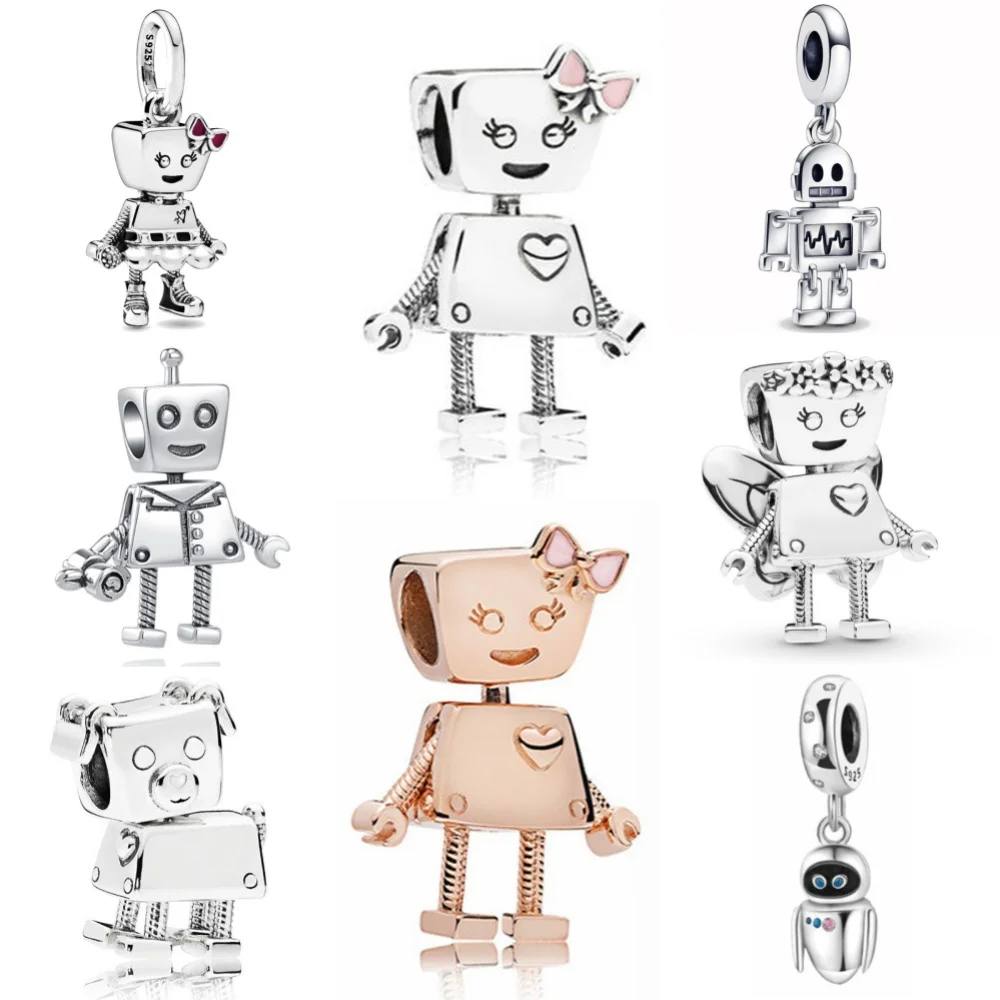 2024-cuentas-de-Robot-adecuadas-para-pulseras-Pandora-originales-para ...
