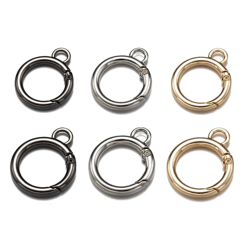 5pcs-16-19mm-Round-Carabiner-Clips-Spring-Snap-Hook-Buckle-For-DIY-Key ...