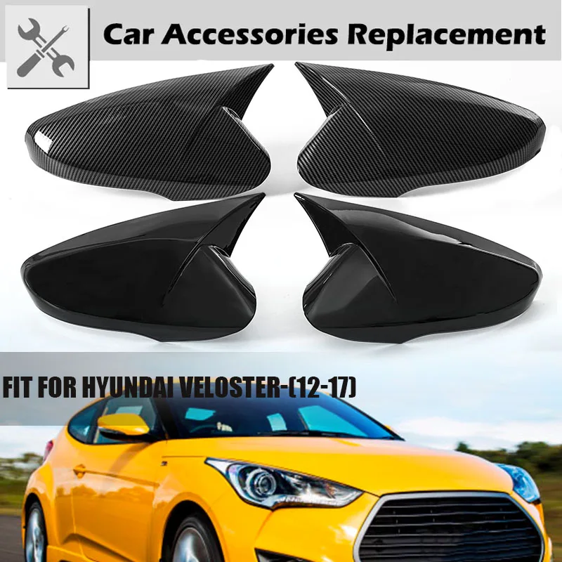 Rhyming Car Rear View Auto RearView Mirror Cover Ox Horn Side Carbon ...