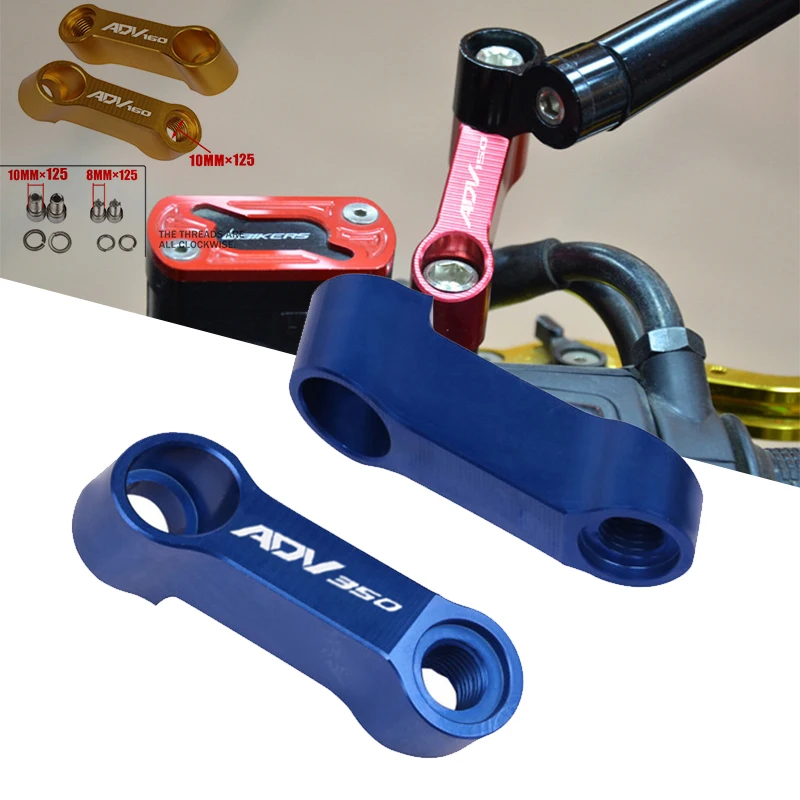 2PCS-Universal-Motorcycle-Rearview-Mirrors-Extension-Riser-Extend ...