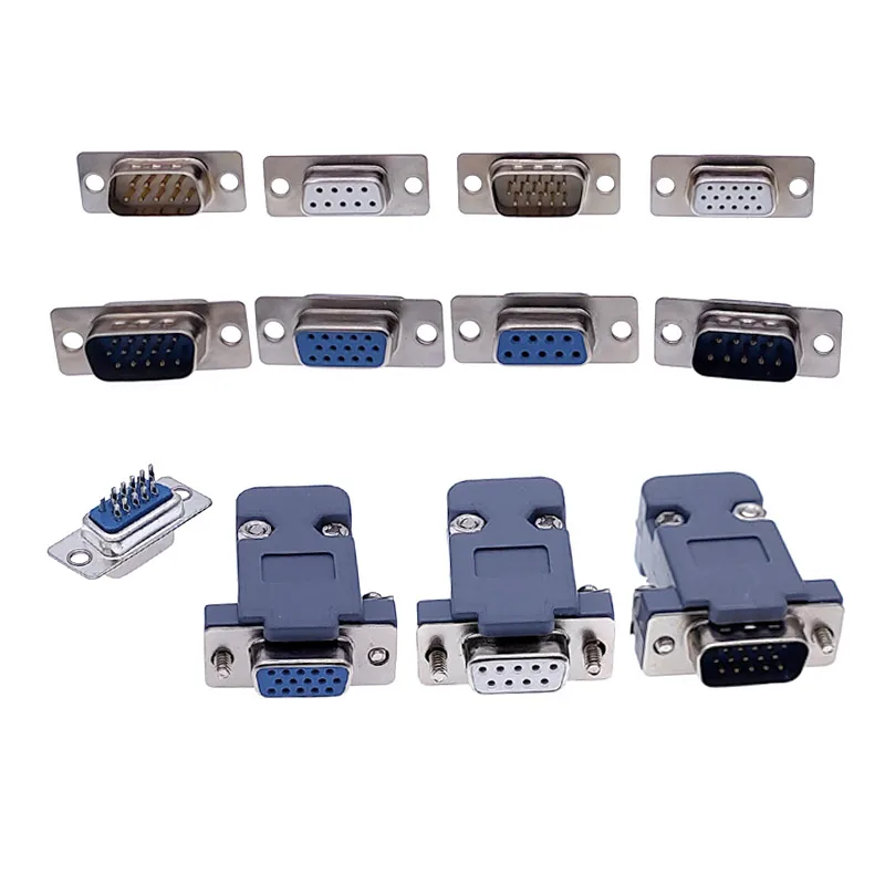 10PCS DB9 Adapter Connector Core RS232 Serial COM Plug Connectors Hole ...