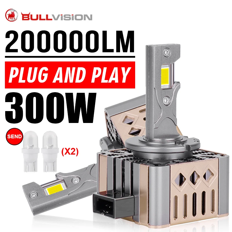 Bullvision-D1S-LED-Headlights-Bulb-Canbus-HID-D3S-D2S-D4S-D4R-D8S-D1R ...