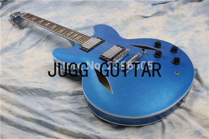 Dave Grohl 335 Metálico Pelham Azul Semi Corpo Oco Guitarra Elétrica ...