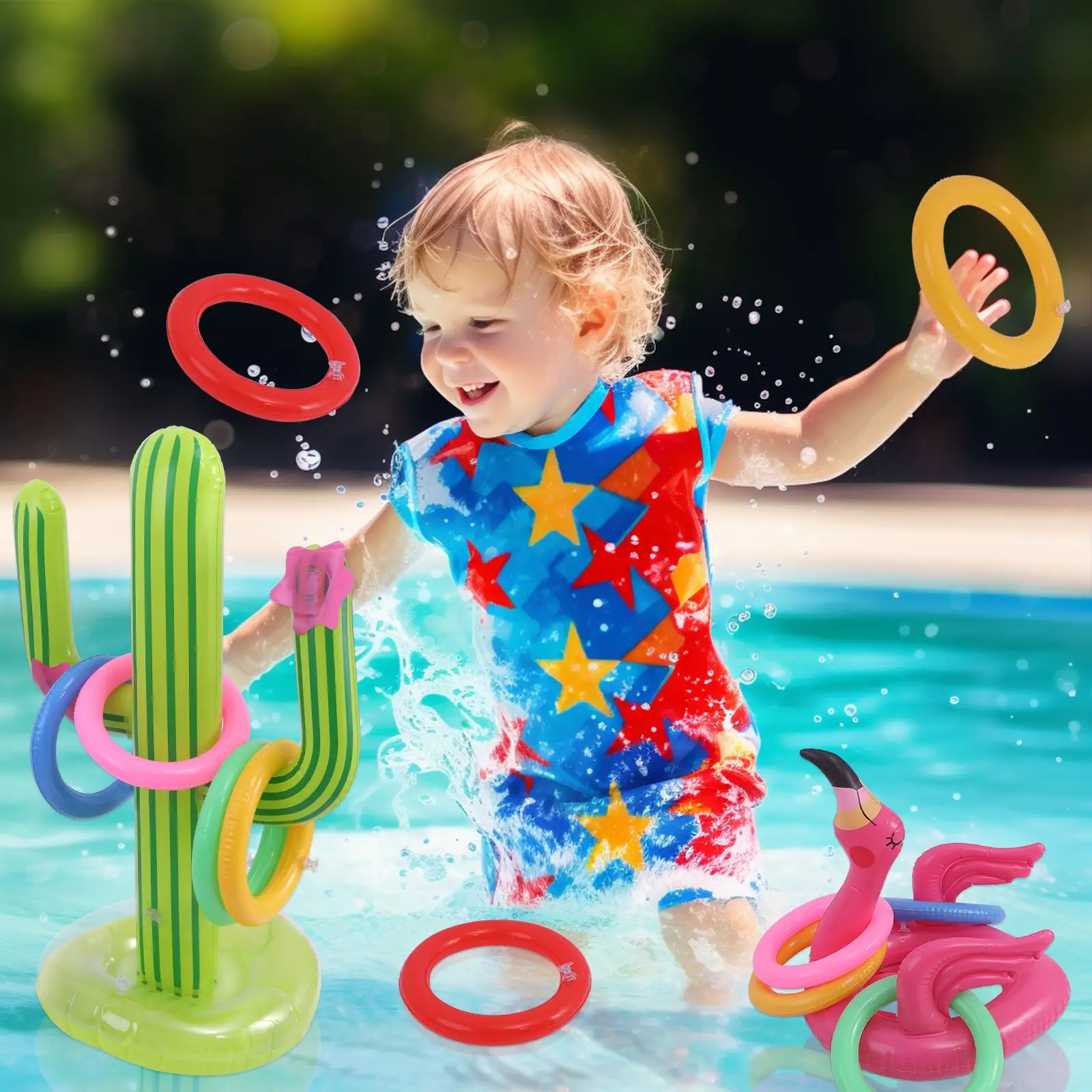 Inflatable-Cactus-Ring-Toss-Game-with-4-Ring-Summer-Tropical-Floating ...