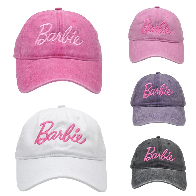 Cartoon-Simple-Barbie-Letter-Embroidered-Baseball-Cap-Girly-Heart ...