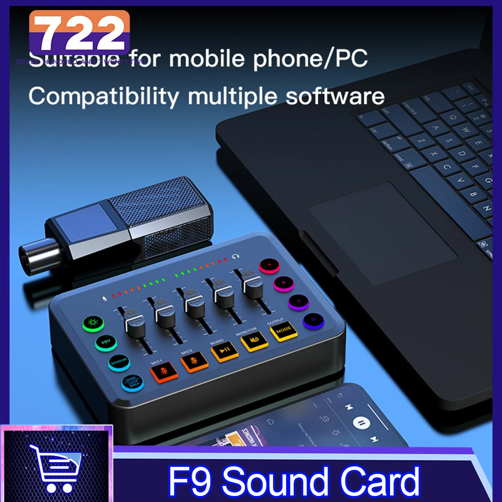 F9-placa-de-som-profissional-para-cantar-e-cantar-ilumina-o-colorida ...