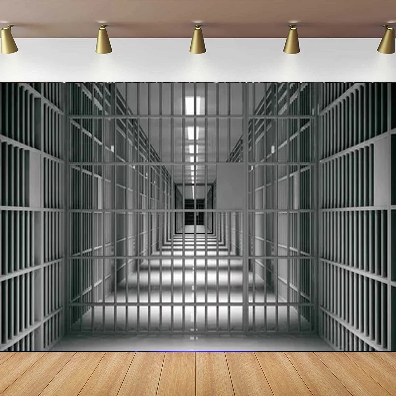 Prison-Jail-Bars-Banner-Photography-Backdrop-Crime-Theme-Decor-For ...