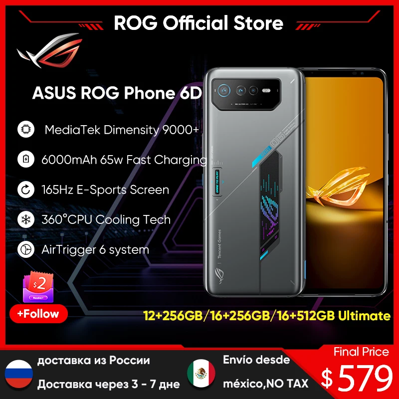 ASUS ROG 6D โทรศัพท์6D ดีที่สุดโทรศัพท์สำหรับเล่นเกม9000 + 165Hz E Sports หน้าจอ6000mAh ...
