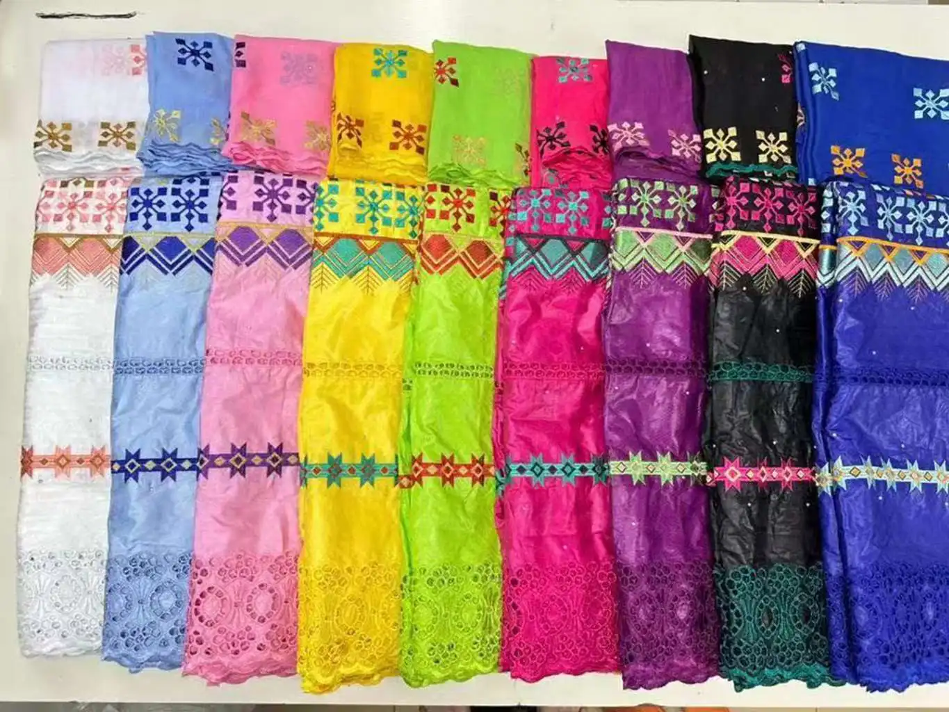 Bazin-VIP-Rich-Embroidery-Guinea-Brocade-Lace-Fabric-With-Scarfs-2023 ...