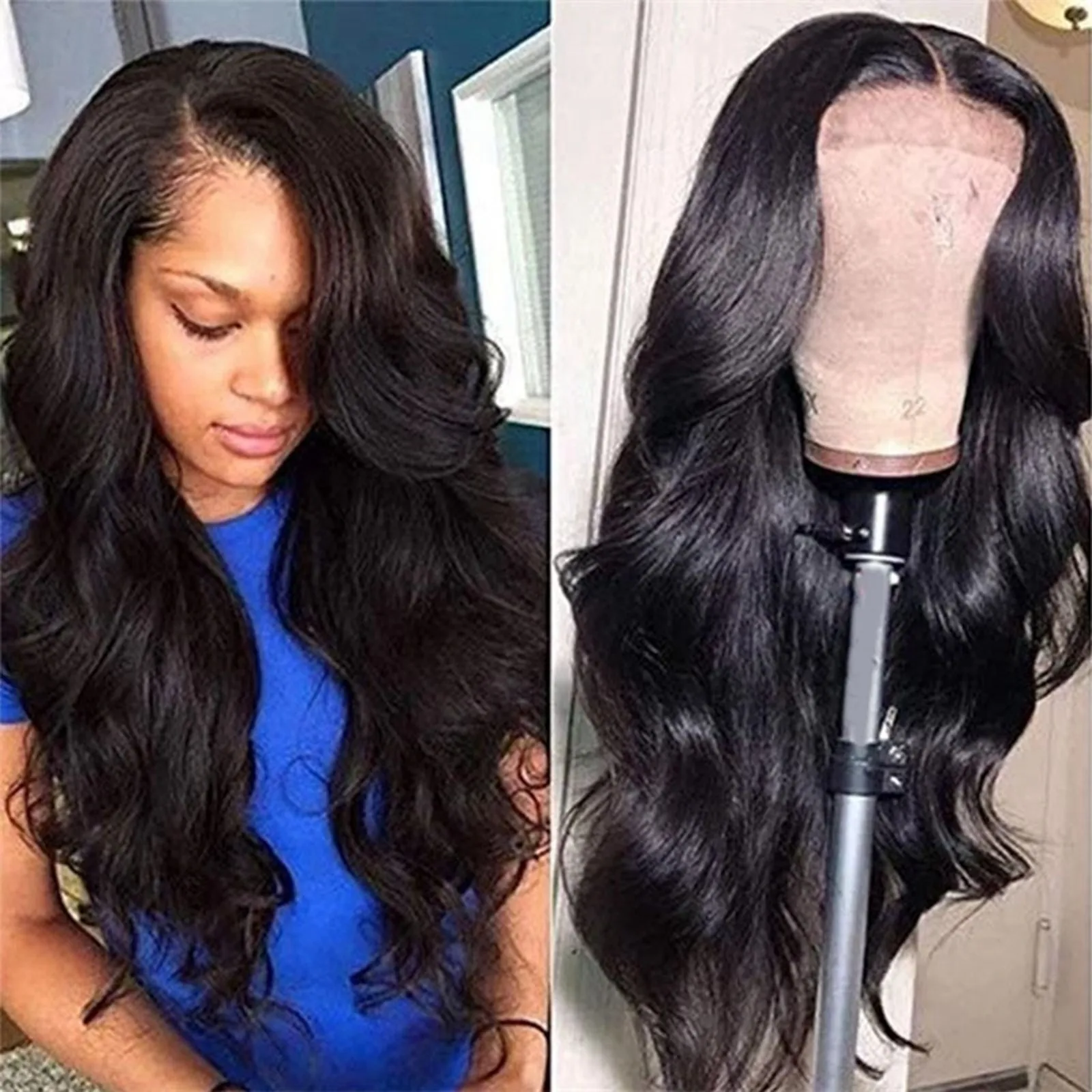 Perruque-Lace-Closure-Wig-Body-Wave-Br-silienne-Naturelle-Cheveux-de-B ...