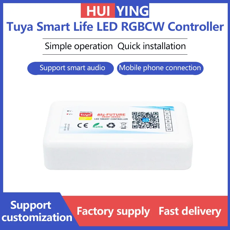 DC5-24V-LED-Tuya-Smart-RGBWC-Controller-Wireless-WIFI-Control-Support ...