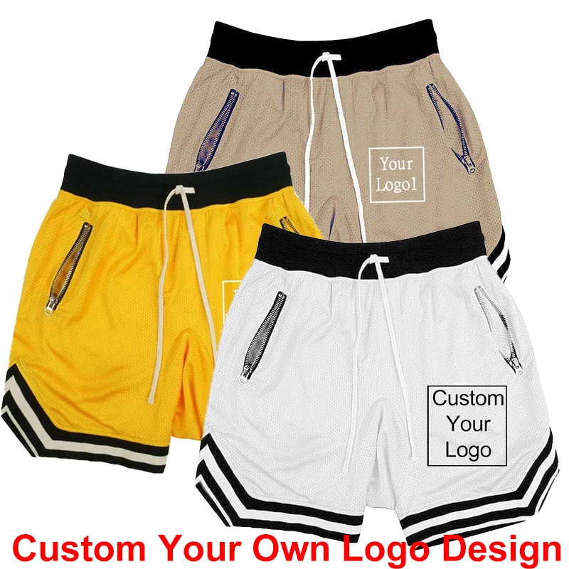 Custom Logo Shorts Gym Basketball Men Summer Wear Training Workout ...