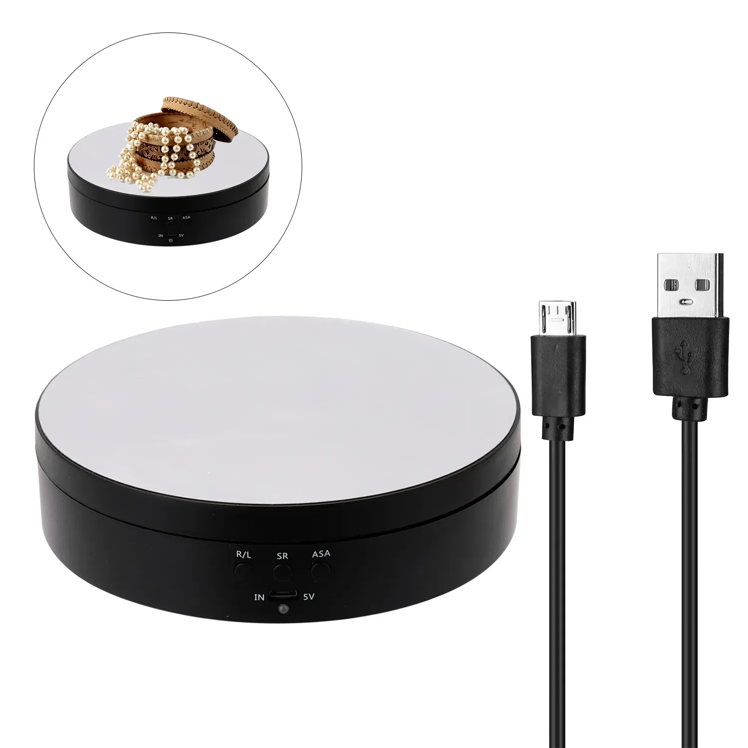 1 PCS Multifunctional Rotating Display Stands Electric Turntable 360 ...