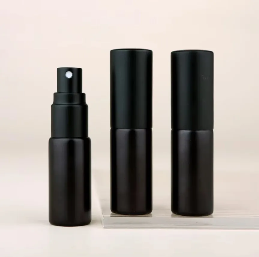 5ml Mini Small Black Plastic Containers Perfume Bottles Atomizer Empty ...
