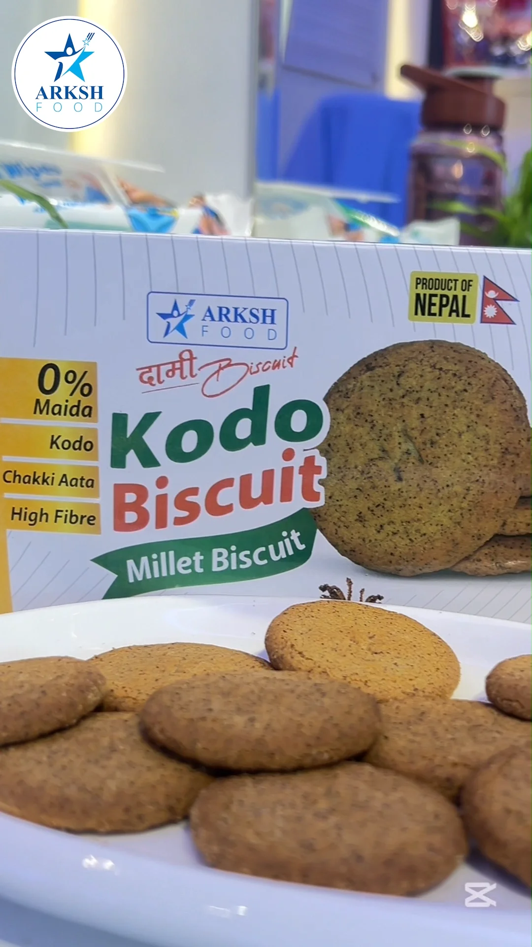 Arksh Food Dami Kodo/Millet Biscuit Family Pack (Sugar Free) - 200gm x ...