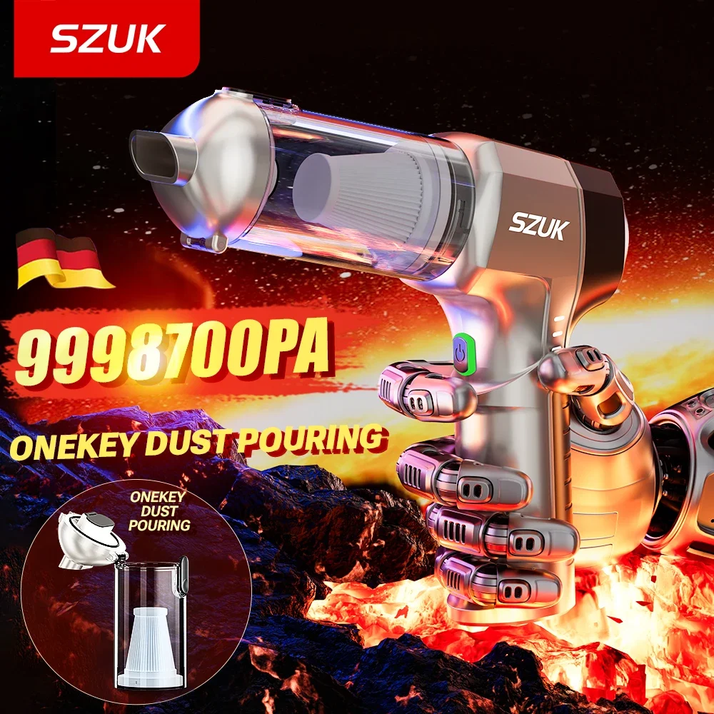 2025 SZUK Car Vacuum Cleaner 9998700PA Powerful Suction Mini Handheld ...