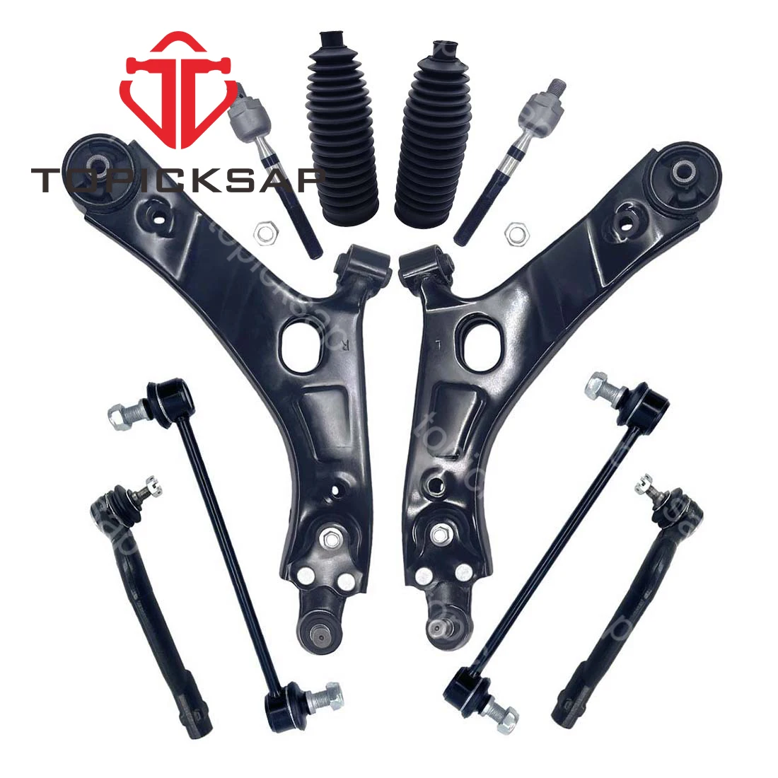 TOPICKSAP-10PCS-Suspension-Kit-Front-Lower-Control-Arm-Ball-Joint-Sway ...