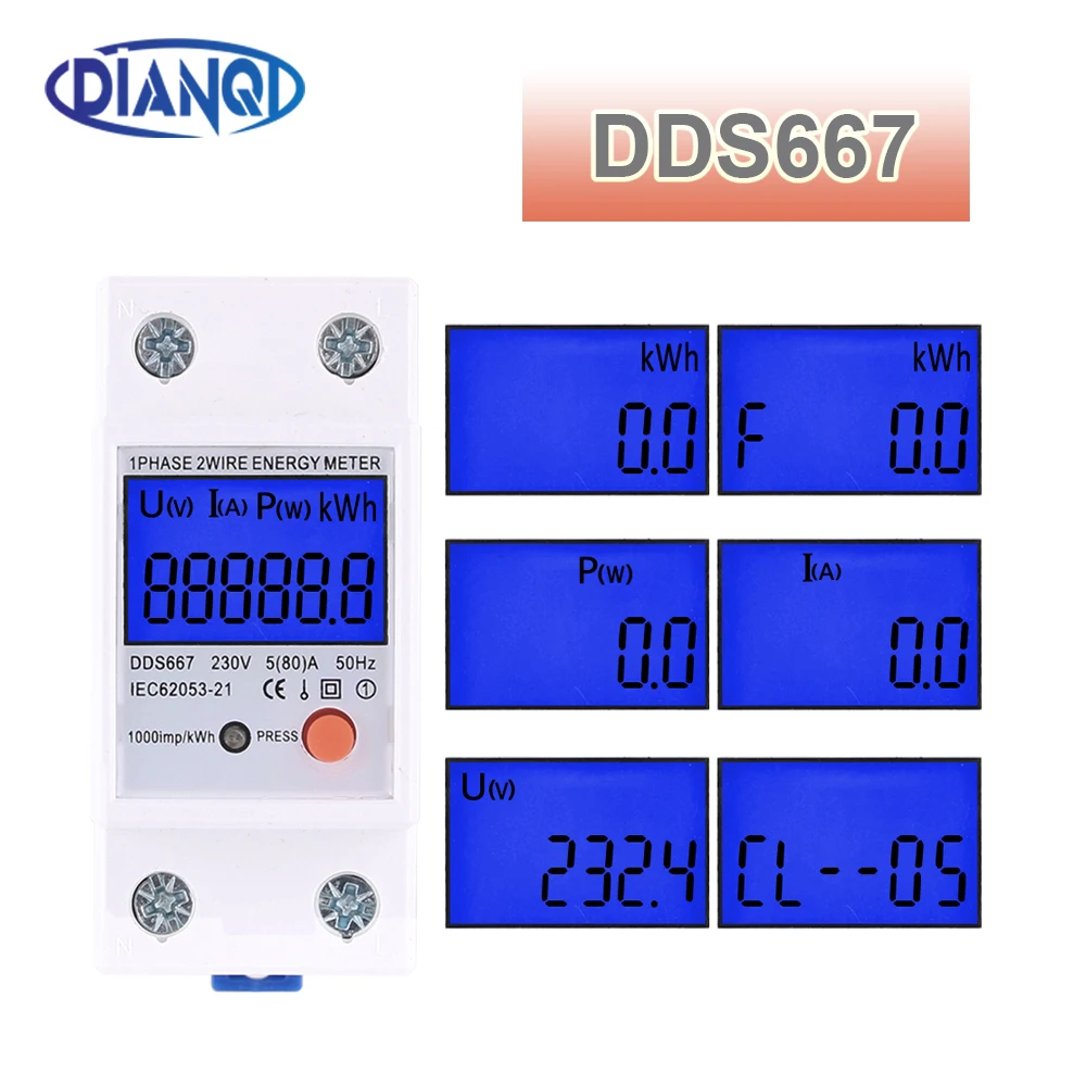 220V-230V-Electric-Din-Rail-Reset-Button-Single-Phase-LCD-Digital ...