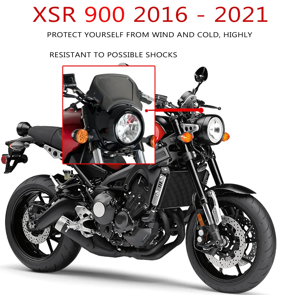 XSR-900-2016-2021-NEW-XSR900-Motorcycle-Front-Fairing-WindScreen-Windshield-Deflector-FOR-YAMAHA ...
