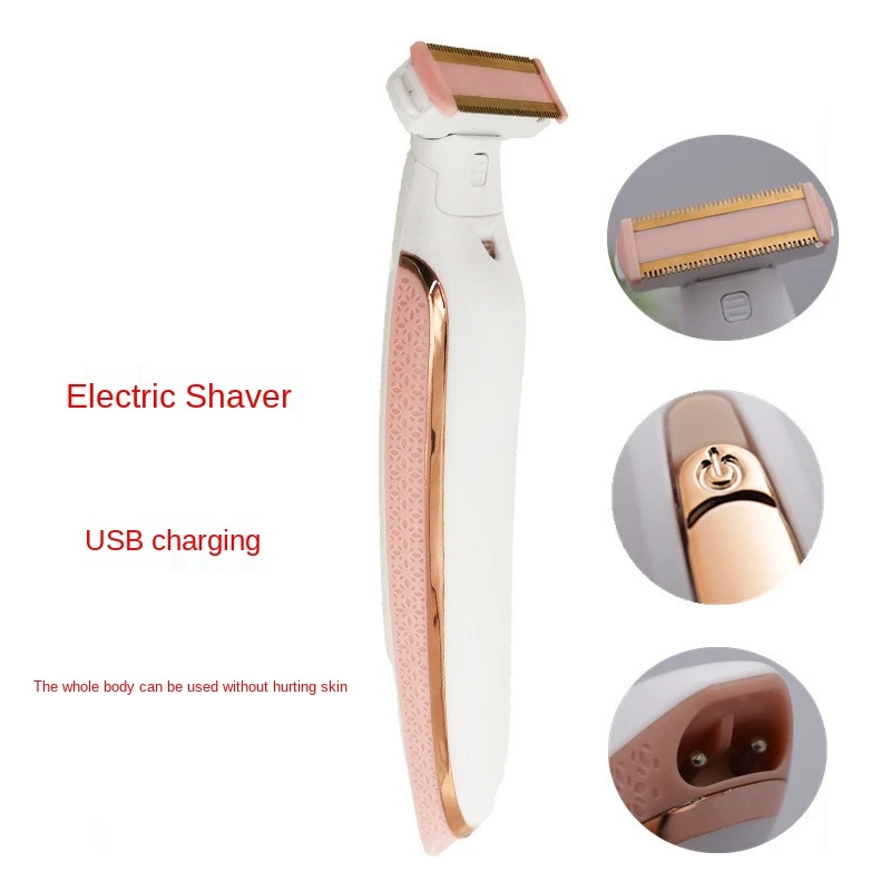 Ladies Portable Abs Usb Rechargeable Mini Electric Shaver Epilator With ...