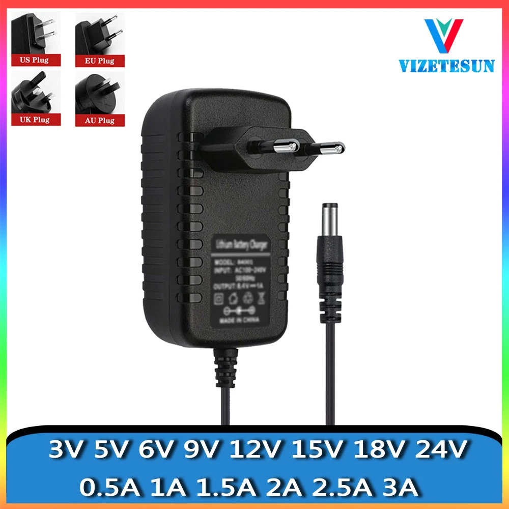Australian Plug 3v 5v 6v 9v 12v 15v 18v 24v 0.5a 1a 1.5a 2a 2.5a 3a ...
