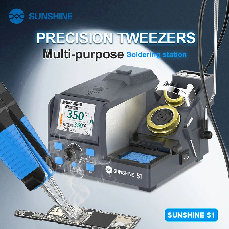 SUNSHINE-S1-Precision-Tweezers-Multi-purpose-Soldering-Station-Smart ...