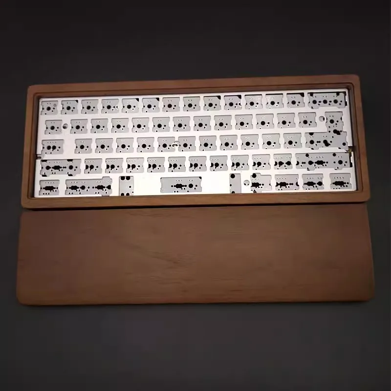 DIY GH60 Mechanical Gaming Keyboard Use Wood Case Yellow Rosewood ...