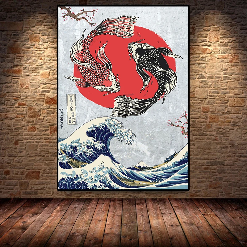 Japanese Waves Koi
