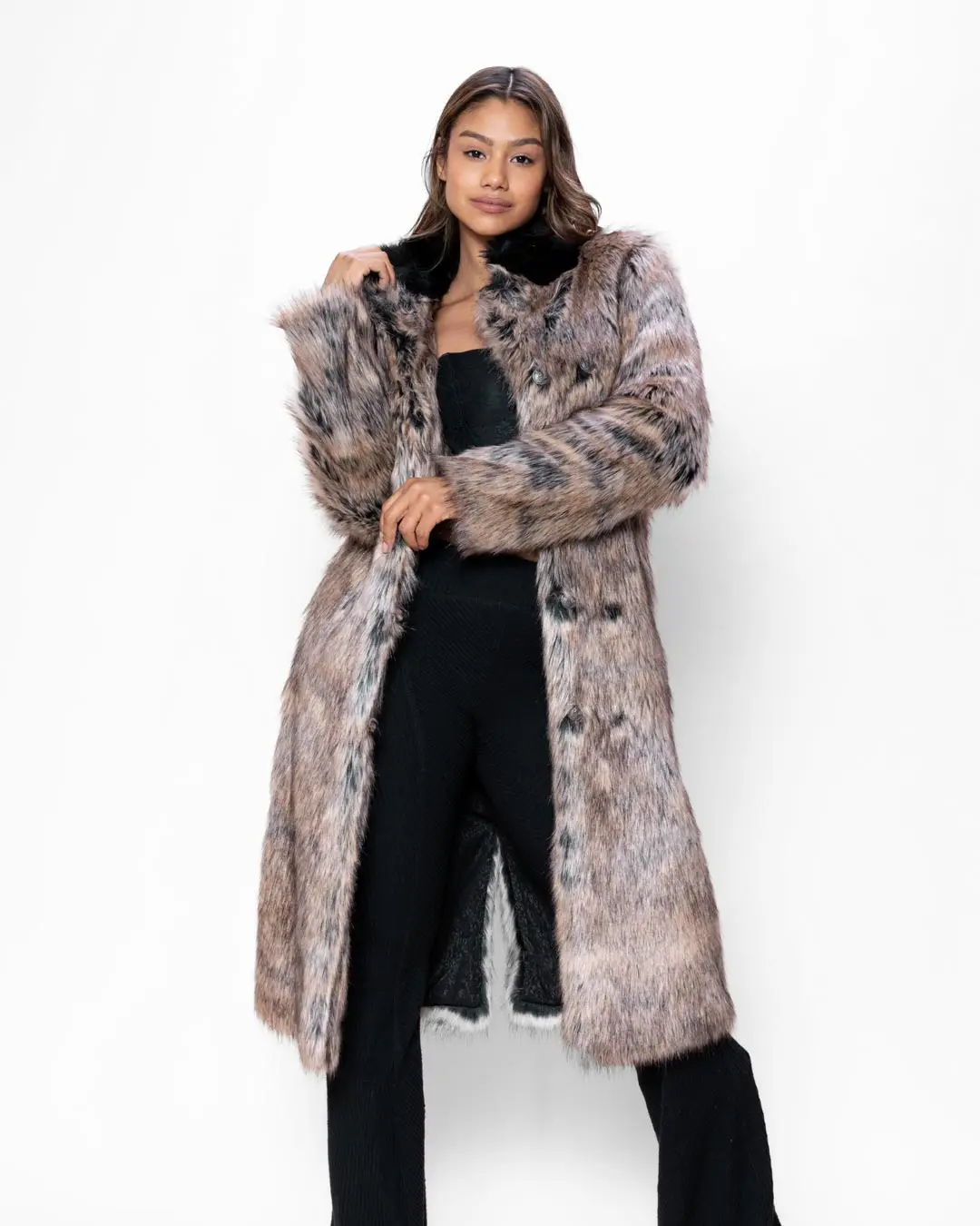 Women-s-faux-fur-coat-Medium-long-autumn-and-winter-thick-warm-multi ...