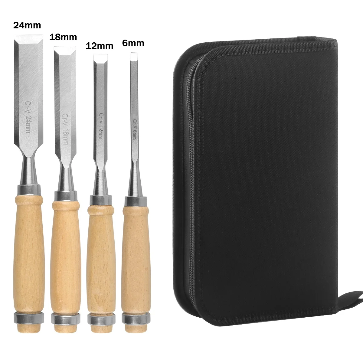 4-Piece-Professional-Wood-Chisel-Set-for-Woodworking-CR-V-Steel ...