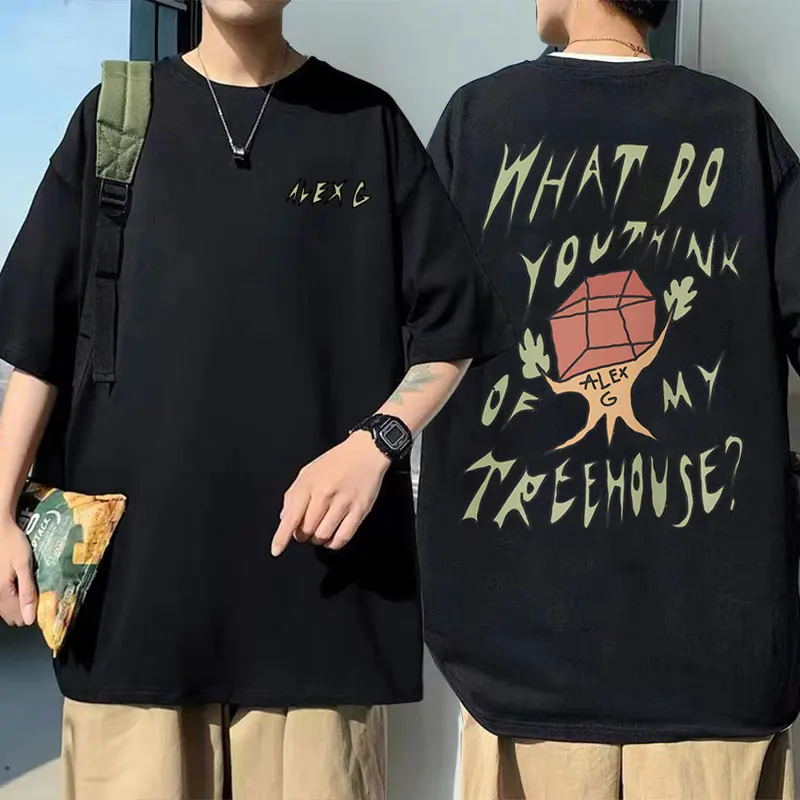 Singer Alex G Treehouse Double Sided Print T-shirts Men Women Cotton ...