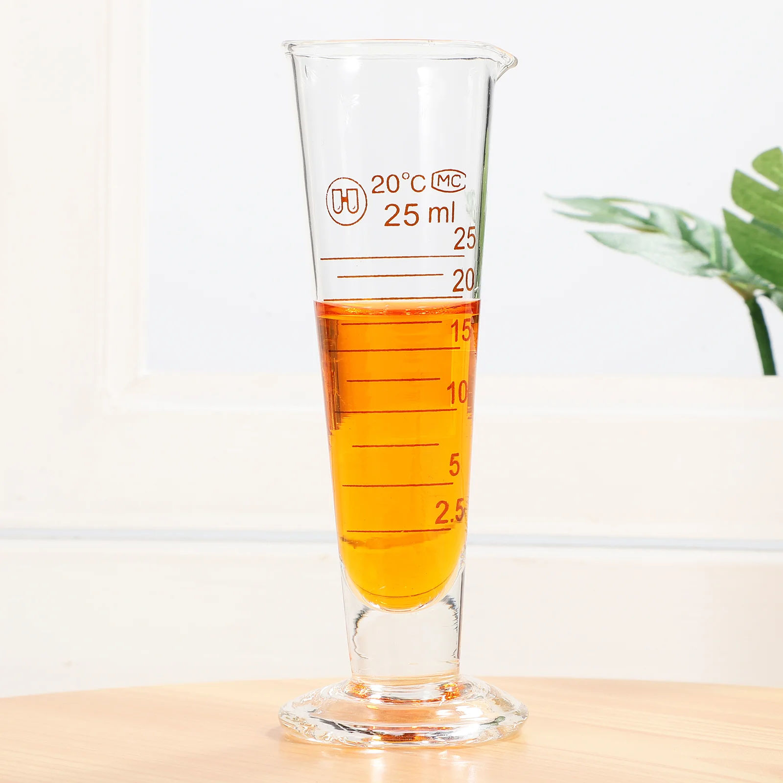 25Ml Graduated Cylinder Lab Graduated Measuring Cup With Spout Wide ...