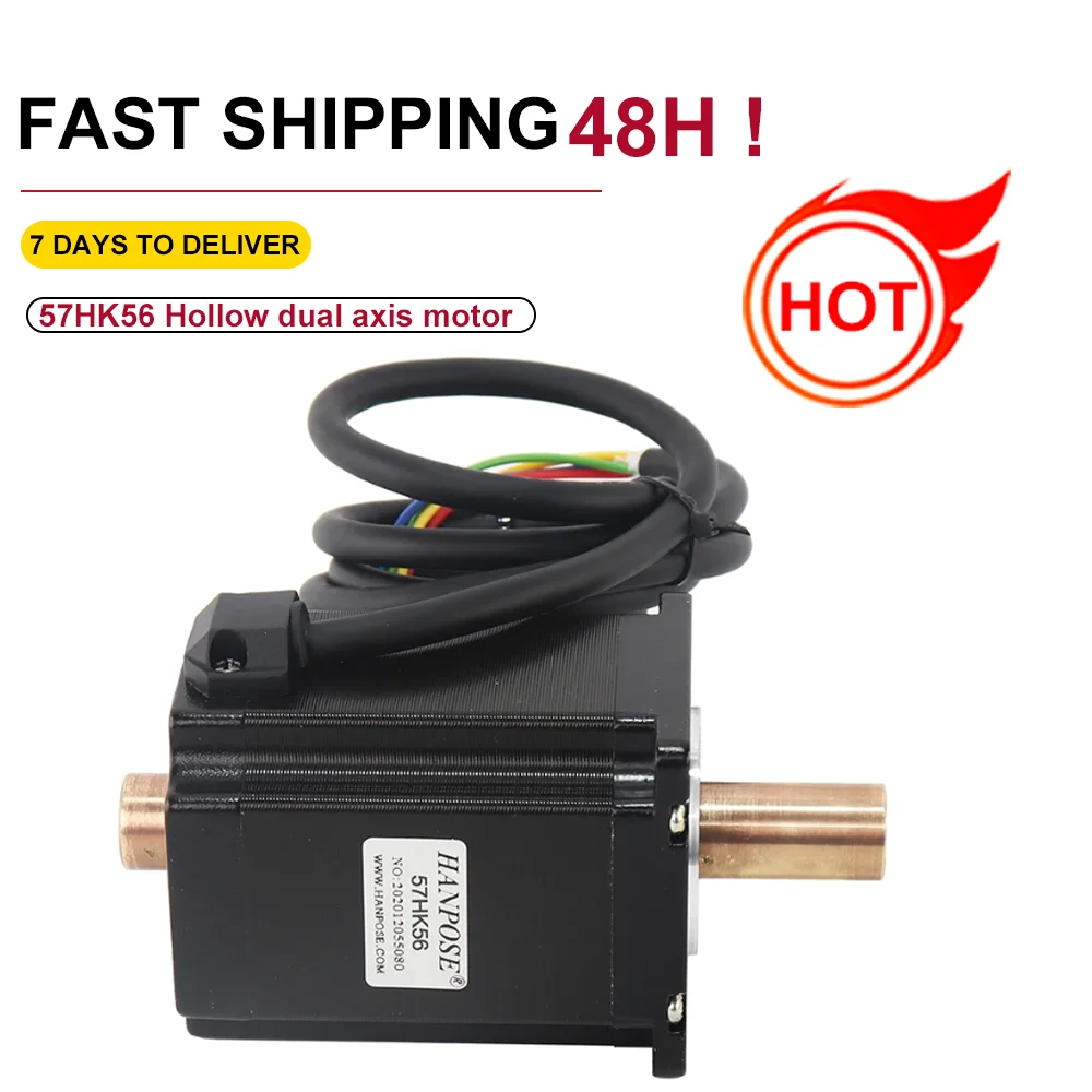 Copper Hollow double shaft stepper motor nema23 56/76 the axis fuselage ...