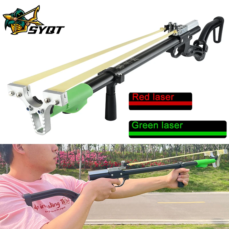 狩猟および競技用の折りたたみ式金属スリングショット,長距離ライフル,狩猟および屋外レーザー射撃用の精密ポインター