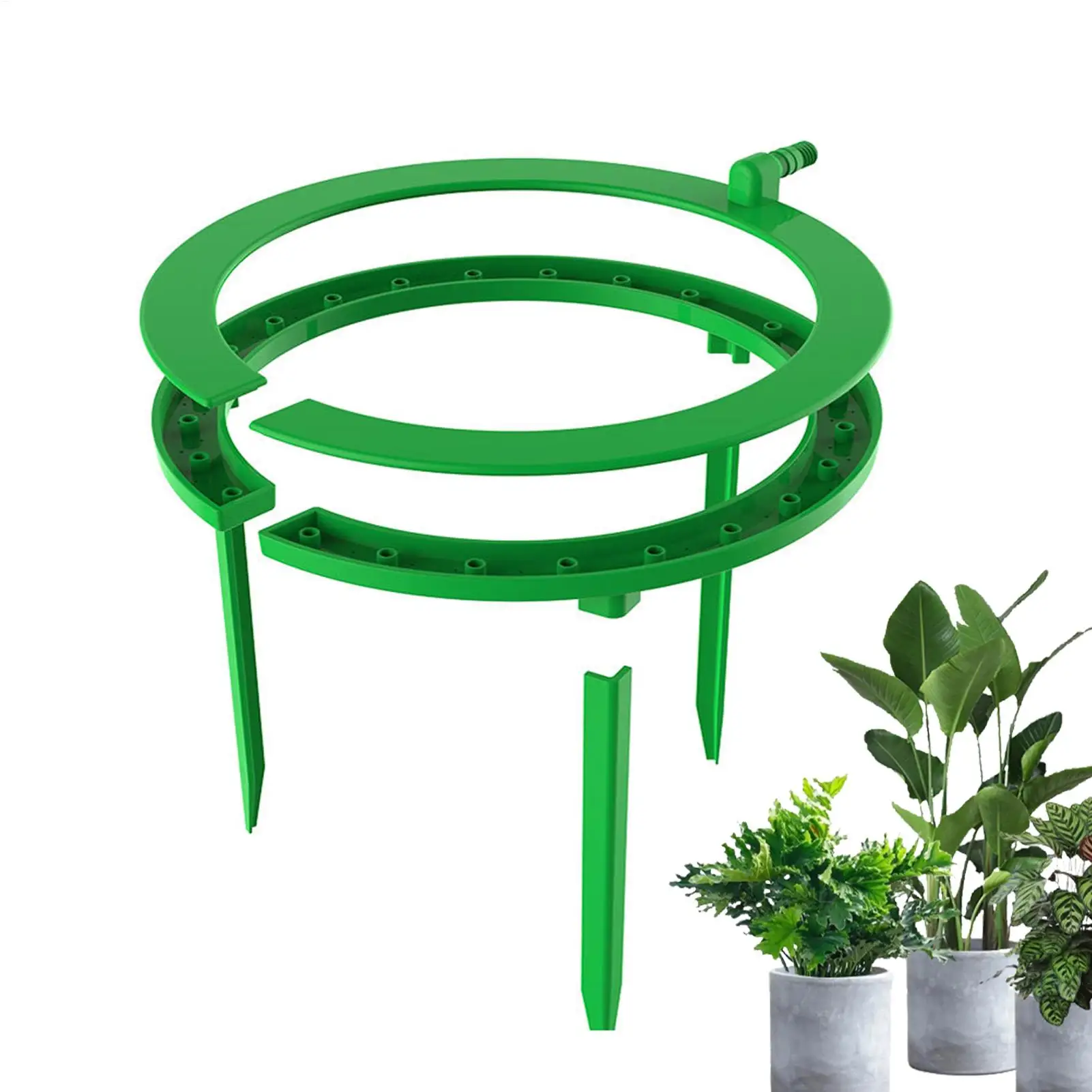 Water Ring Automatic Watering Spike Multi Outlet Drip Irrigation Ring ...