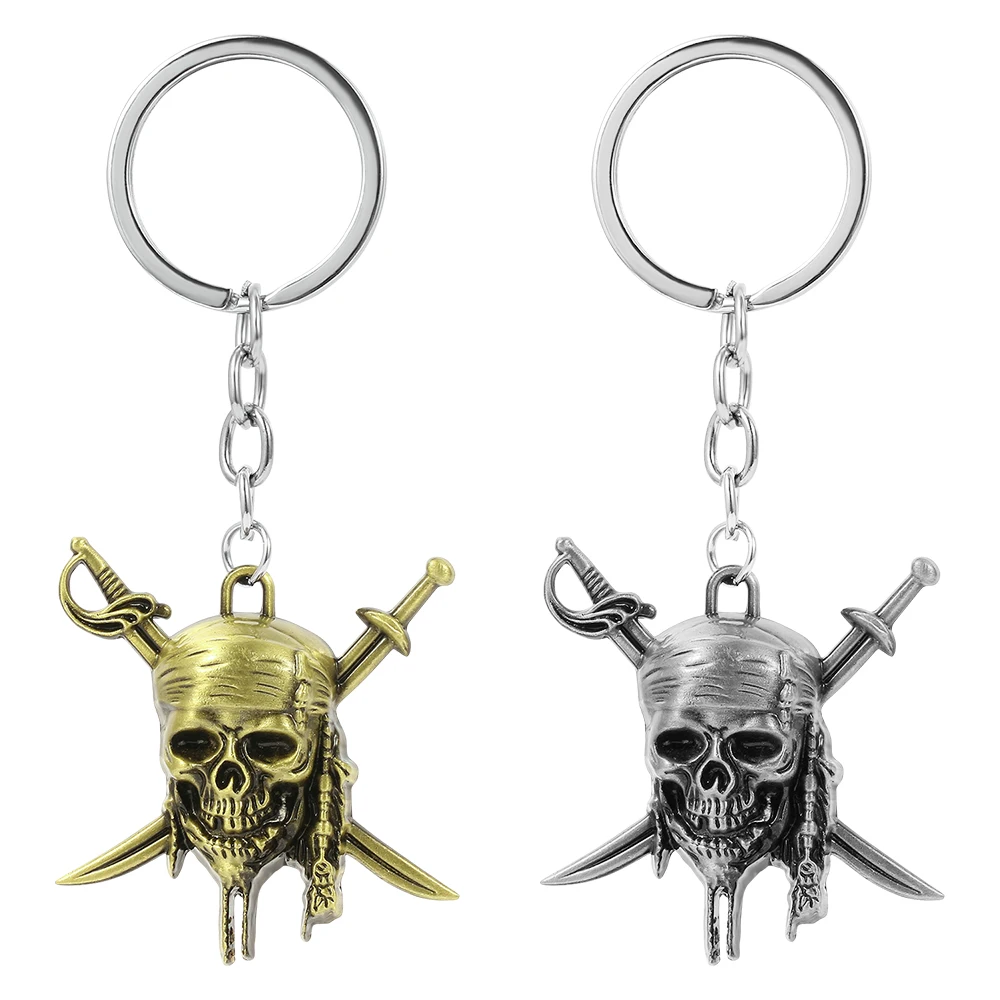 Vintage-Pirate-Skull-Keychain-Creative-Metal-Badge-Pendant-Keyring-Car ...