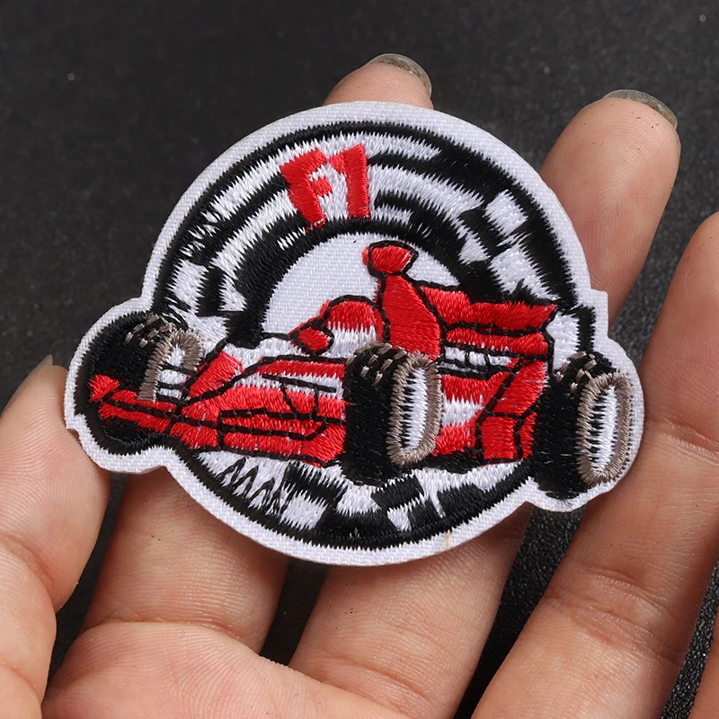 F1-Racing-Contact-Signal-Flag-Embroidery-Cloth-Patch-Racer-Club ...