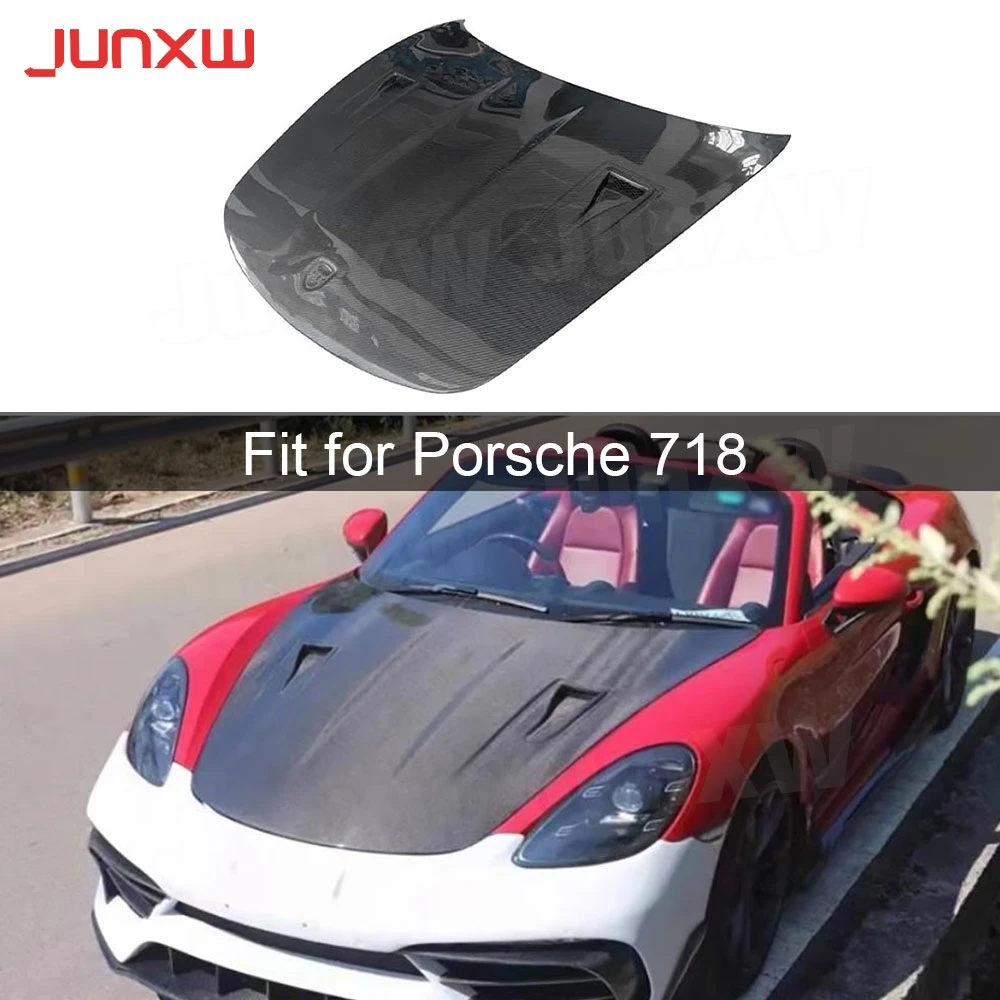 for-Porsche-718-981-911-Boxster-Front-engine-Hood-Bonnets-Carbon-Fiber ...