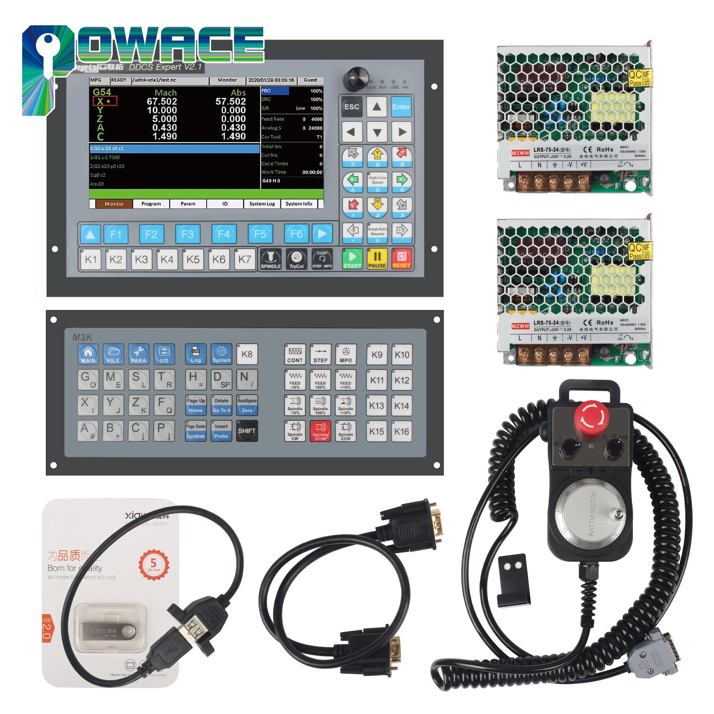 【BR CZ】 4 Axis Standalone PLC CNC Motion Offline Controller Kit DDCS ...